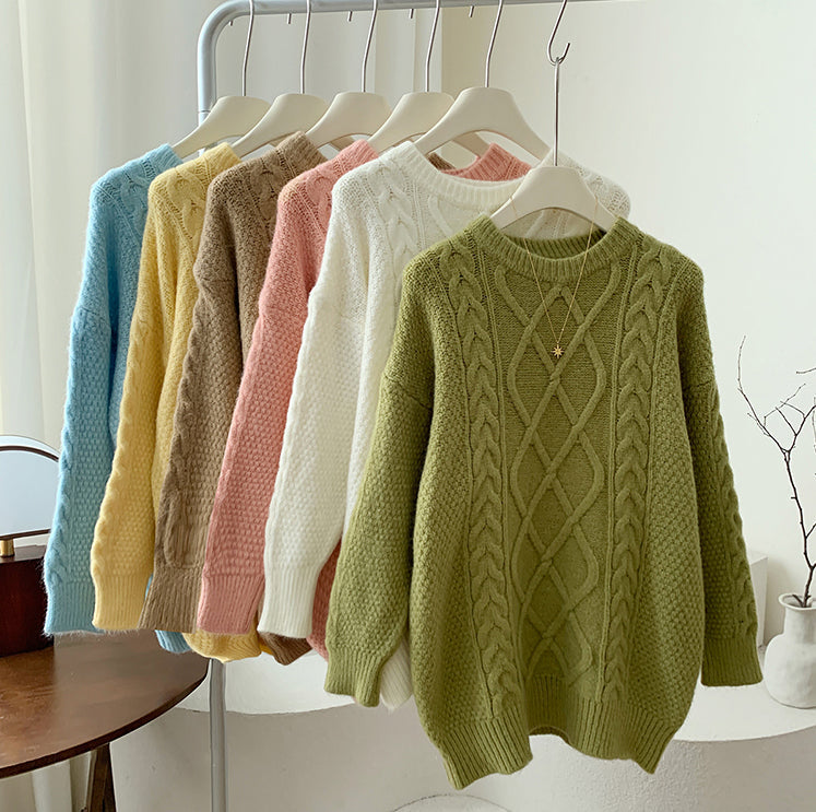 Macaron Cable Knit Sweater – Omcne